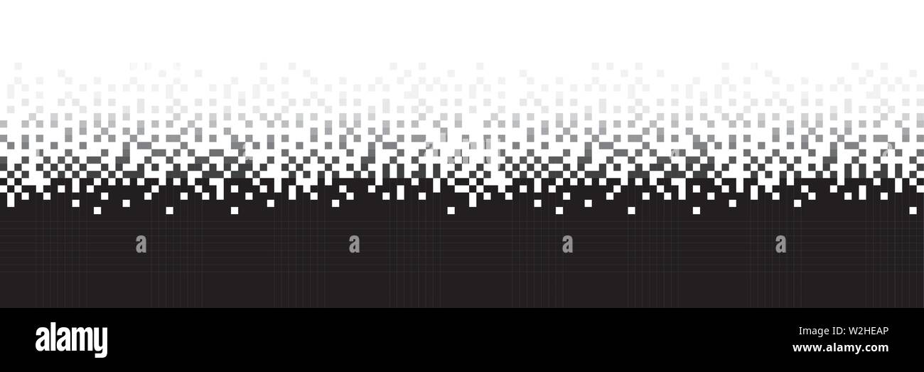 Pixel Grey Gradient Seamless Pattern. Pixel abstract mosaic background ...