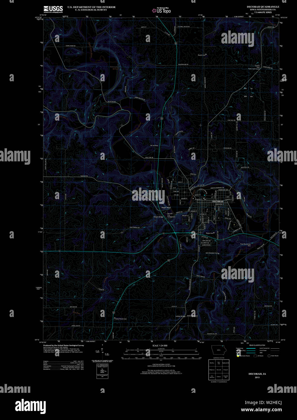 Map of decorah hi-res stock photography and images - Alamy