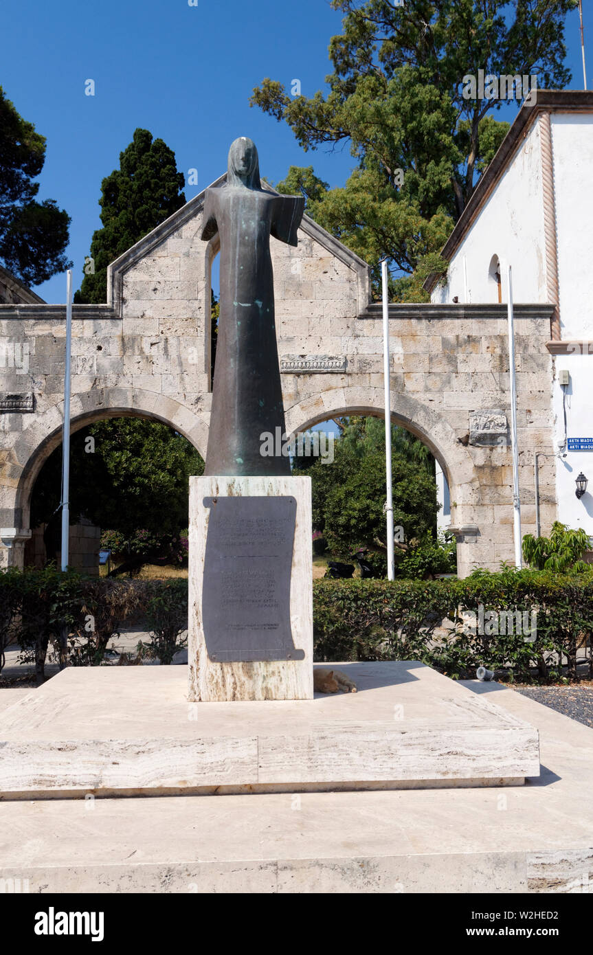 Greece dodecanese kos town statue hi-res stock photography and images ...