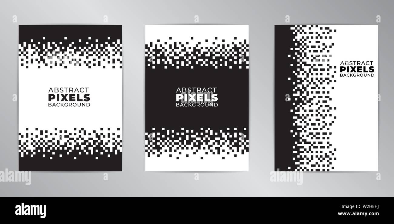 Pixel cover design background set A4 format Stock Vector Image & Art ...