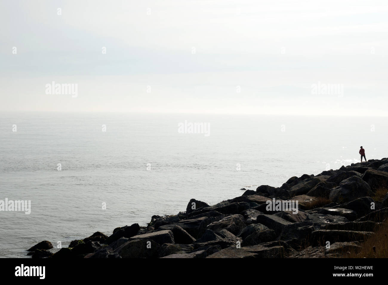 Rock armour coastal defences Stock Photo - Alamy