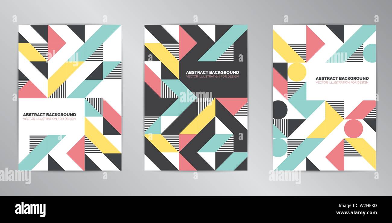 Modern cover design background set A4 format Stock Vector Image & Art ...