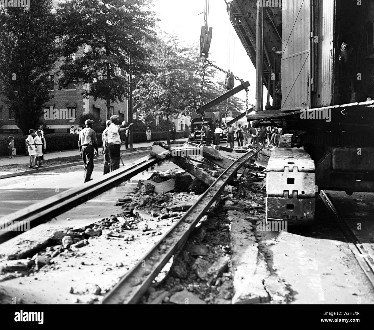 Removing rails for streetcars hi-res stock photography and images - Alamy