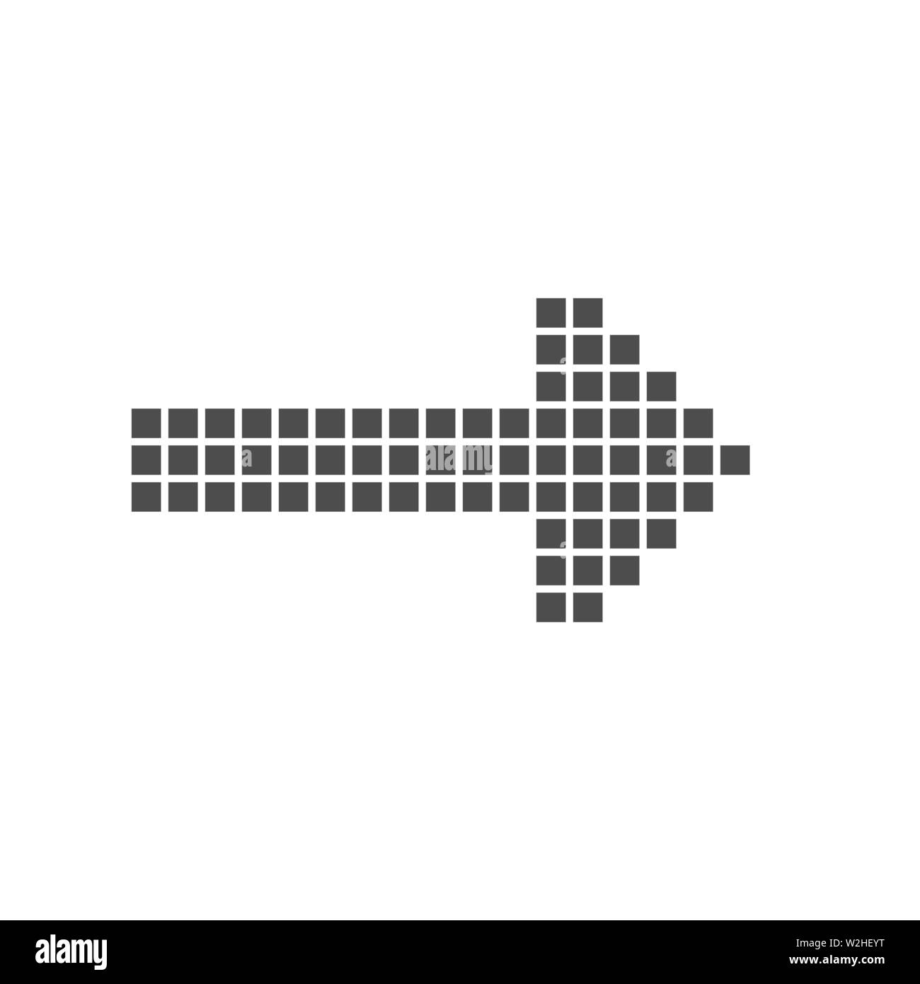 Dotted Arrow icon set. Black arrows, direction cursor click elements ...