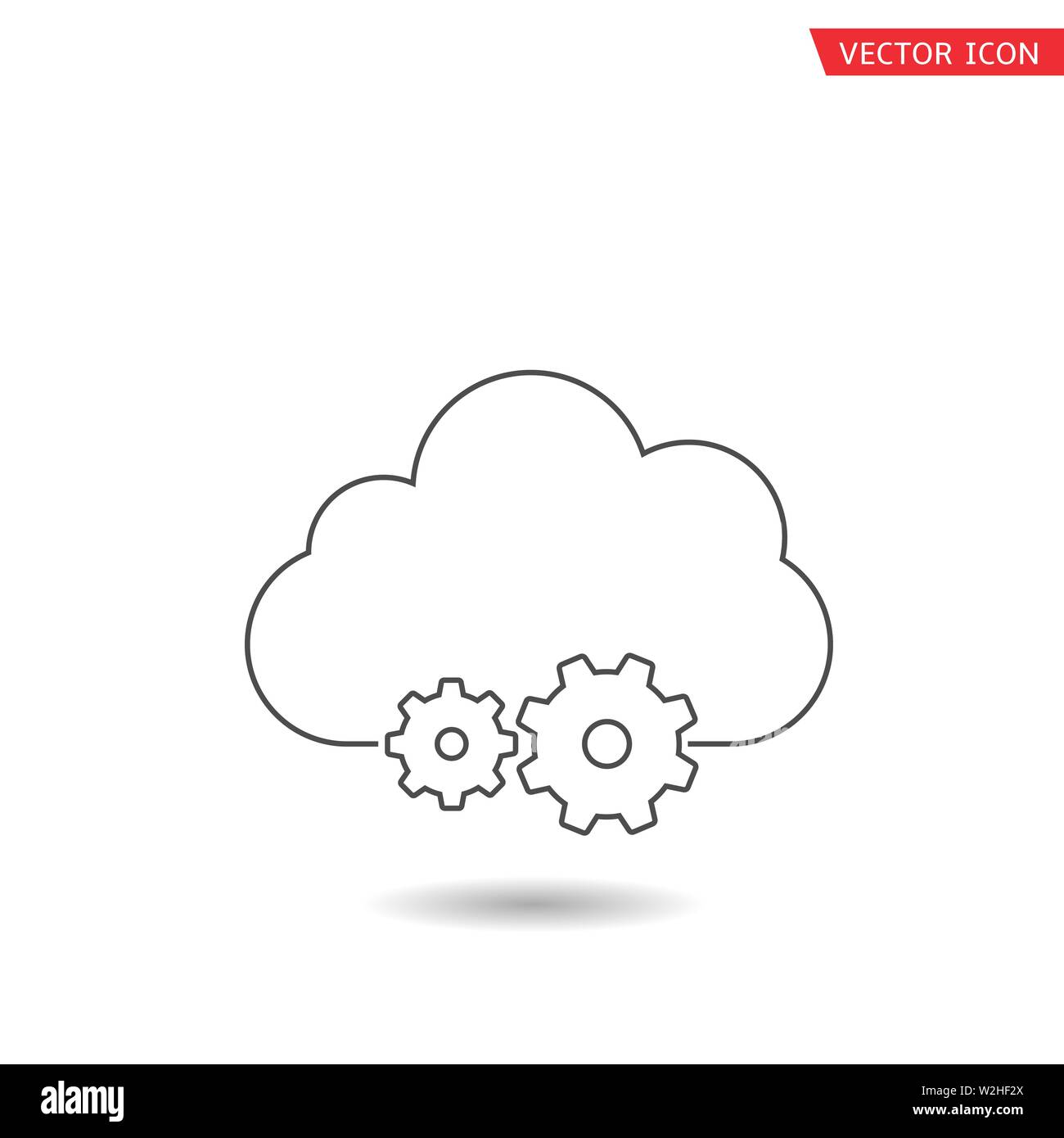 Cloud storage settings linear Stock Vector Images - Alamy