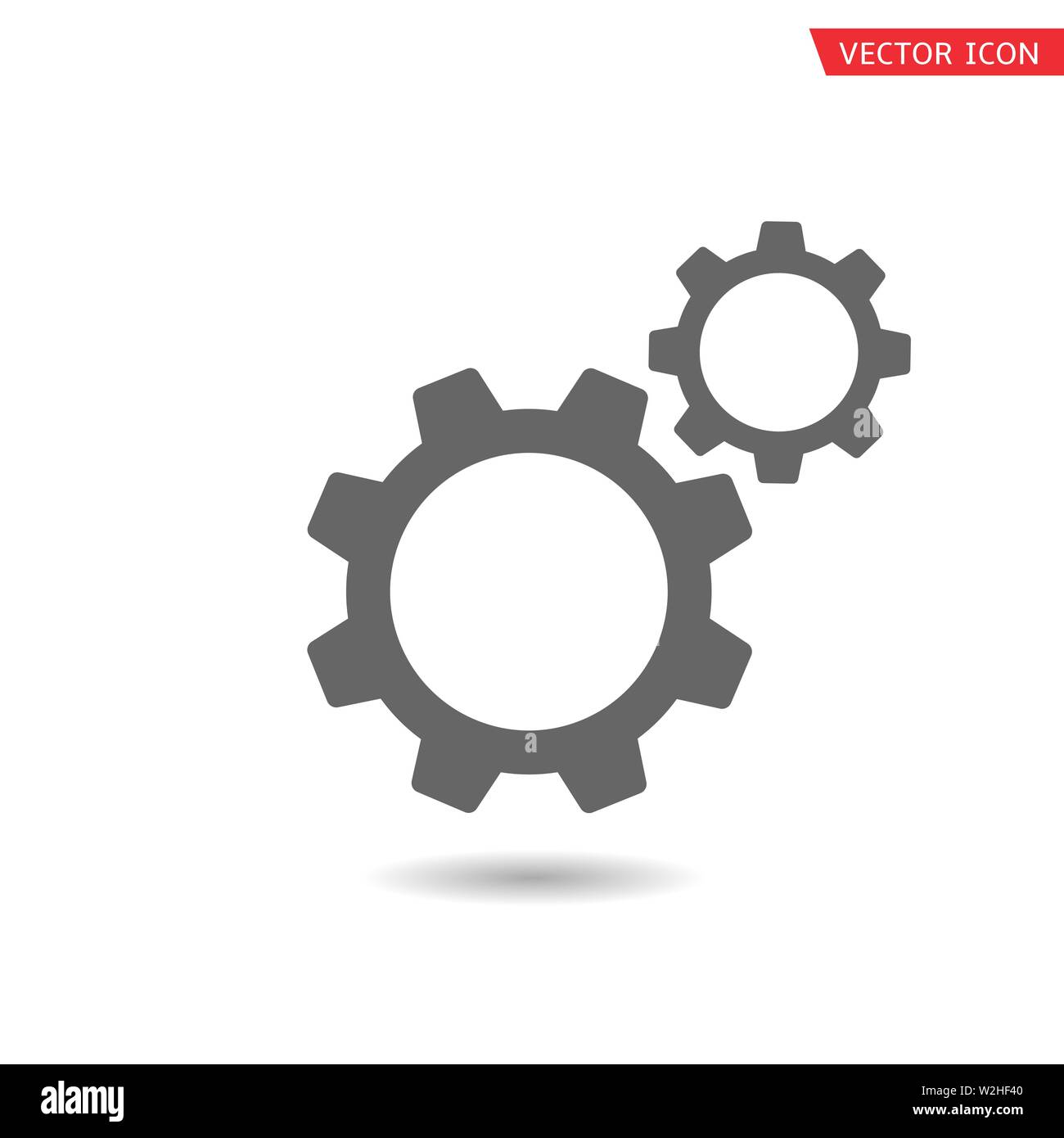 Gears icon. Technology symbol, communication concept Vector Stock ...