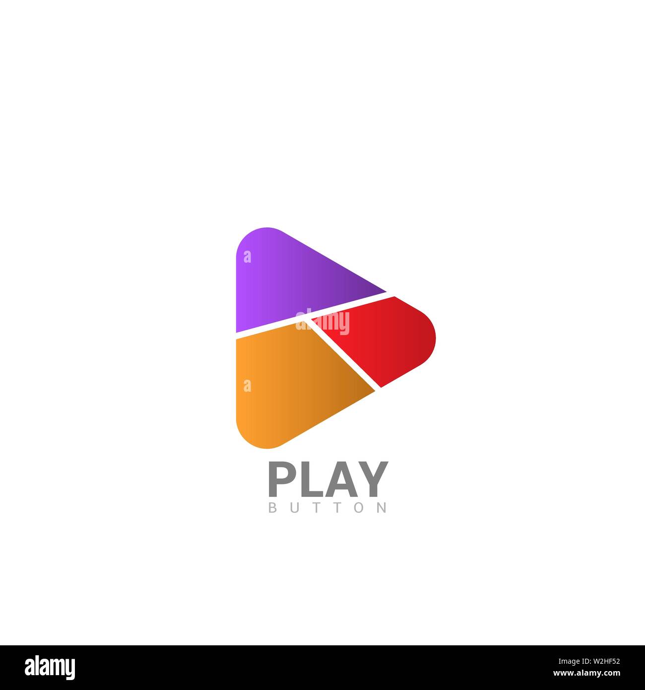 Play button. Abstract colored triangle sign Vector Stock Vector Image ...