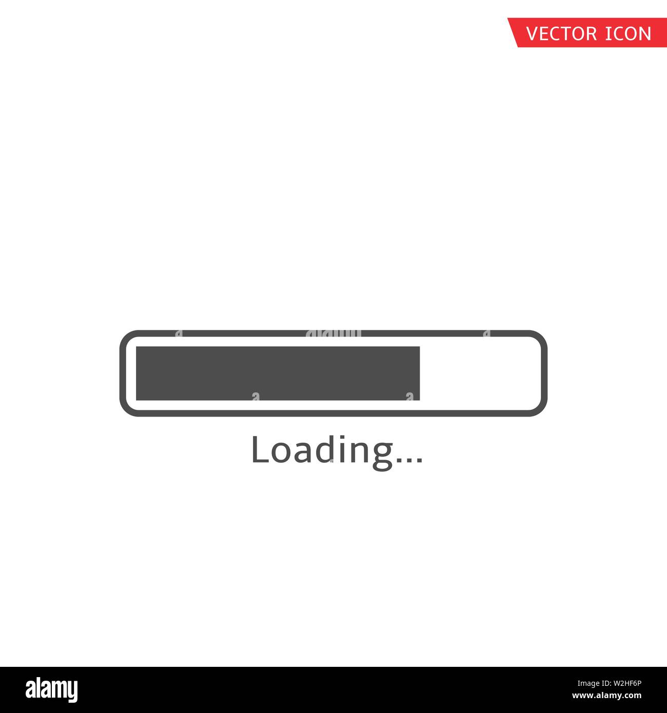 Progress Loading bar icon isolated. Vector illustration Stock Vector ...