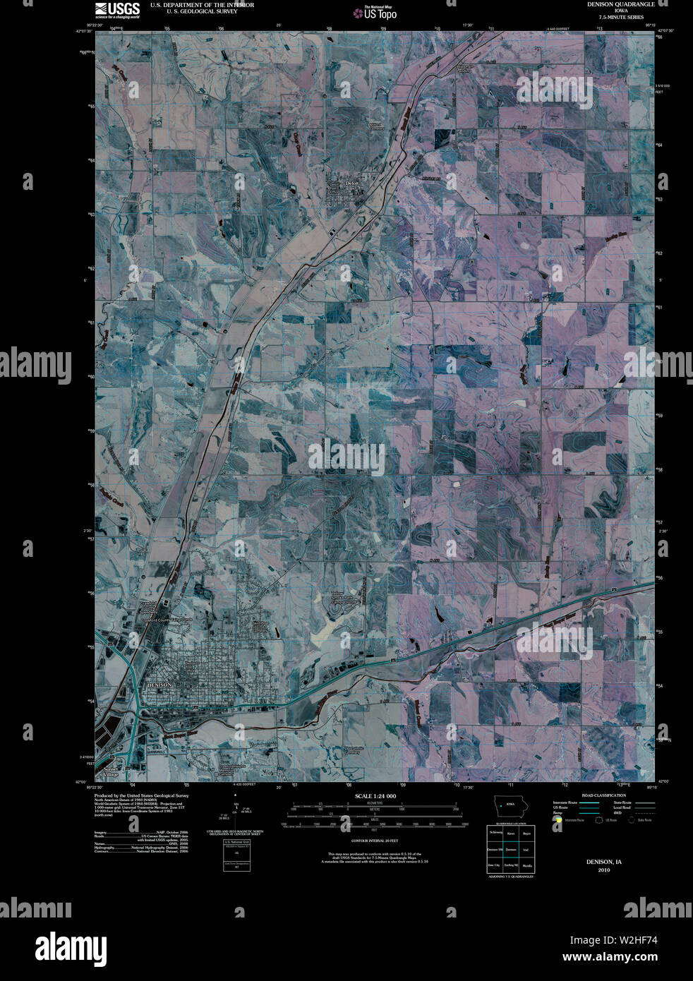 Denison map hi-res stock photography and images - Alamy