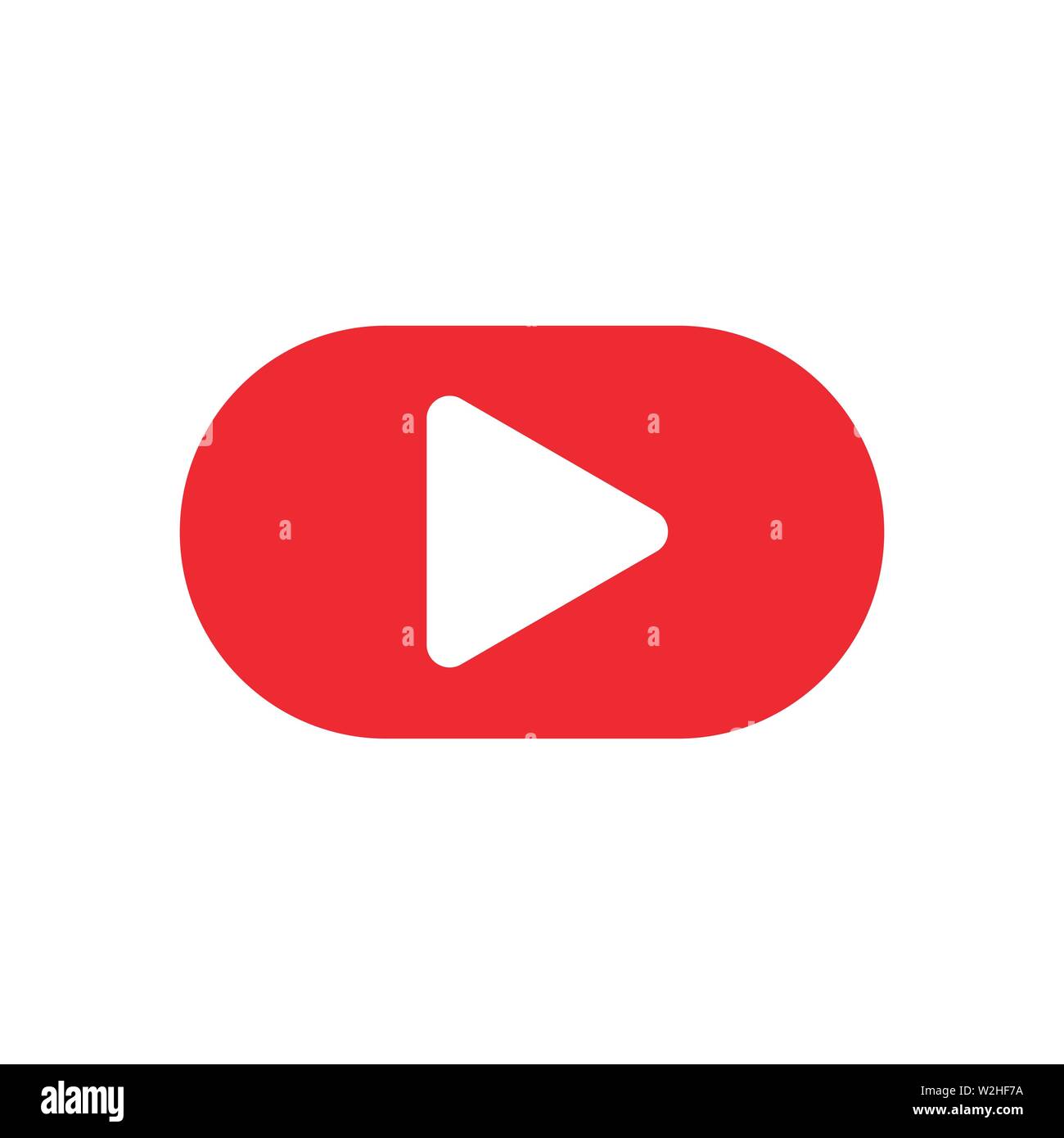 Play button. Triangle icon, multimedia button template Vector ...