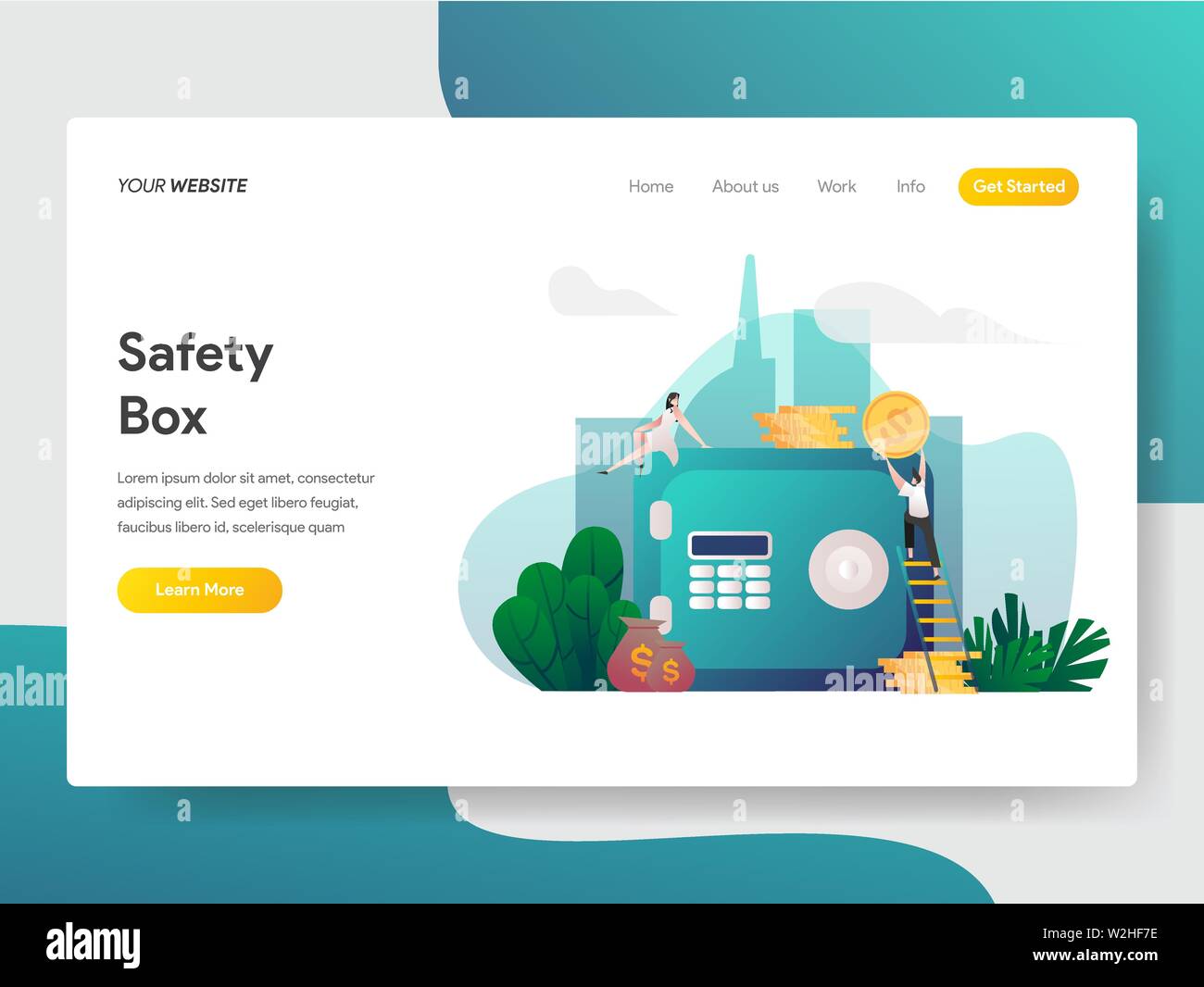 Iron box lock Stock Vector Images - Alamy