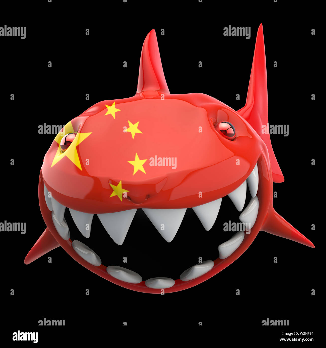 Shark concept - 3D Illustration Stock Photo - Alamy