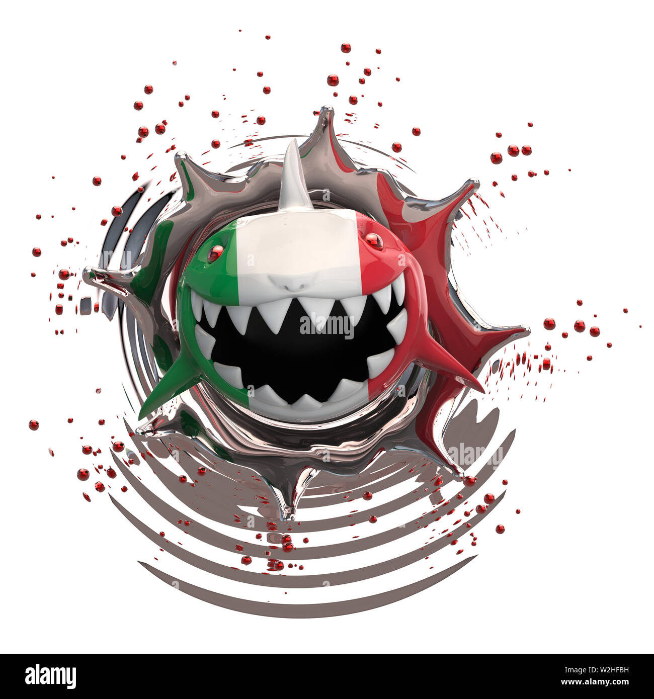 Shark concept - 3D Illustration Stock Photo - Alamy