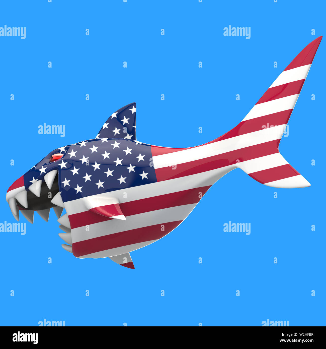 Shark concept - 3D Illustration Stock Photo - Alamy