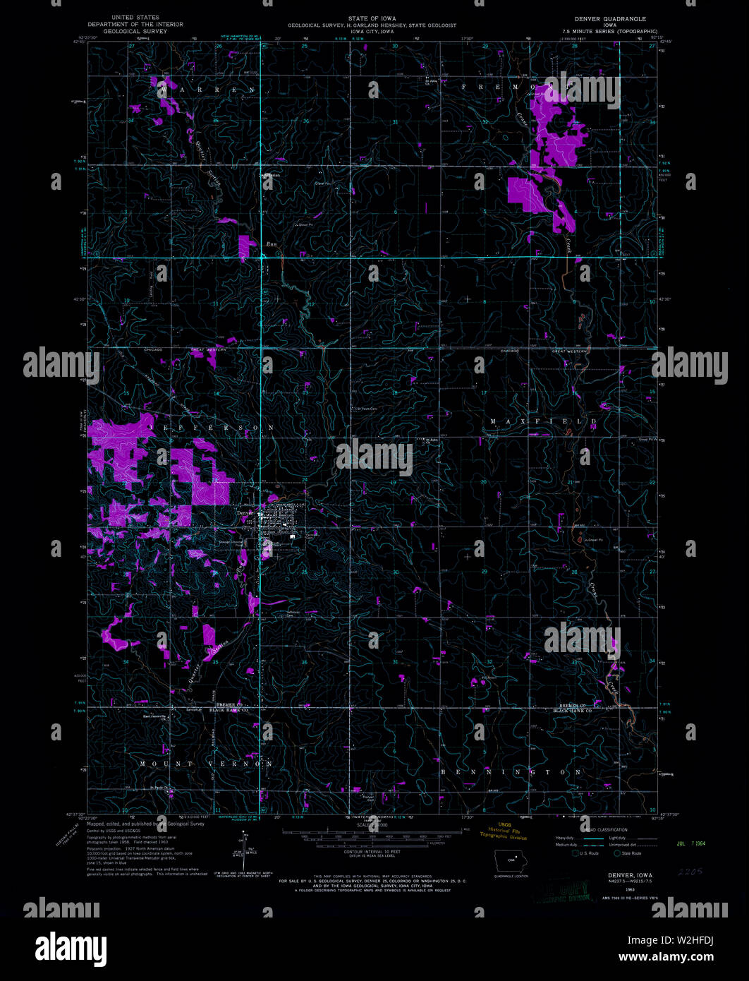Denver map historical hi-res stock photography and images - Alamy