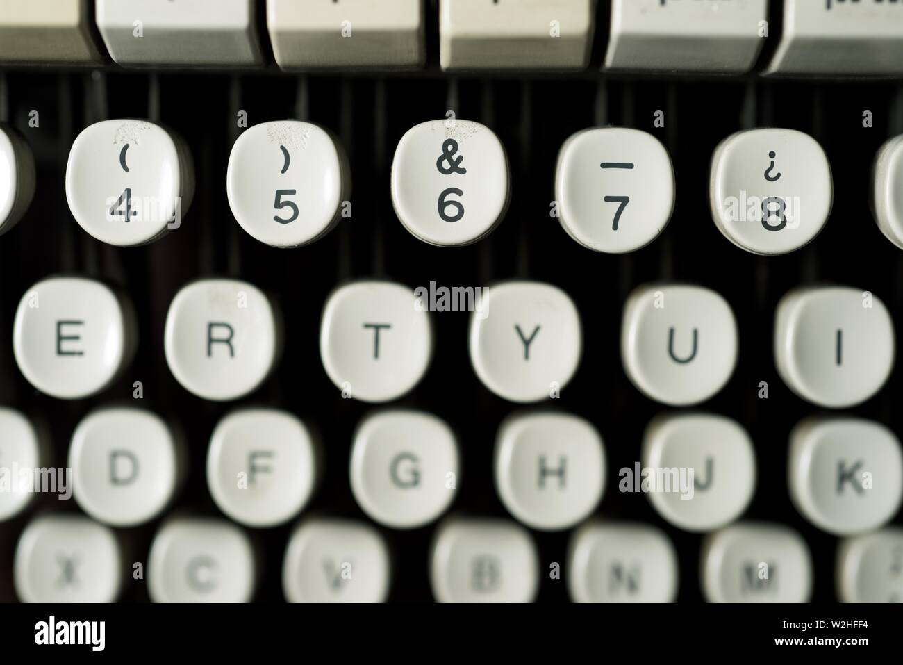 Detail of the keyboard of an old typewriter Stock Photo - Alamy
