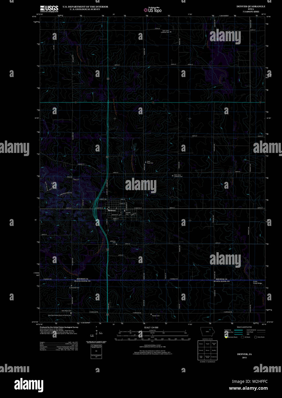 Denver map historical hi-res stock photography and images - Alamy