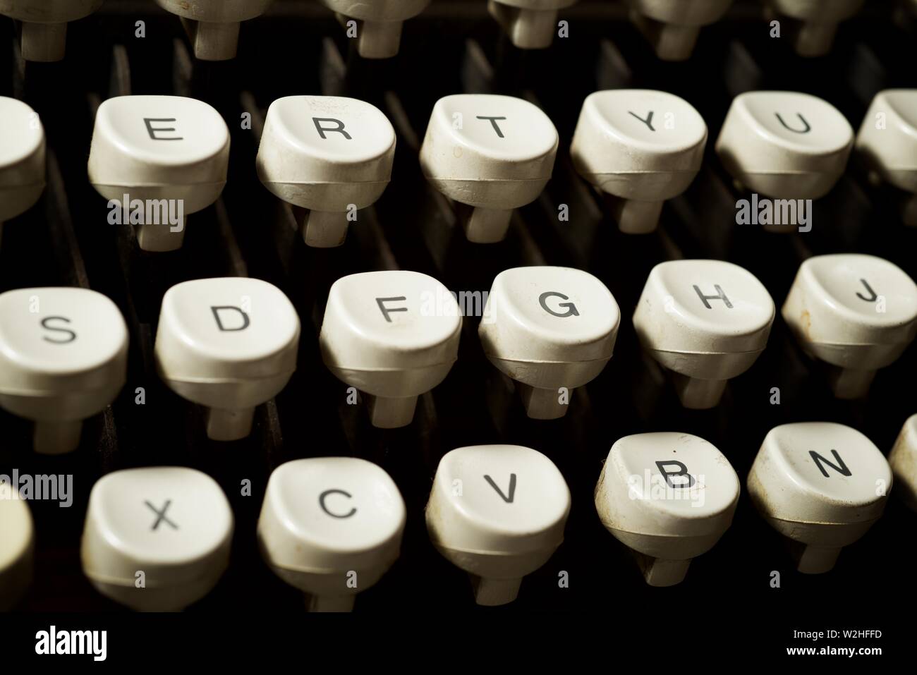 Detail of the keyboard of an old typewriter Stock Photo - Alamy