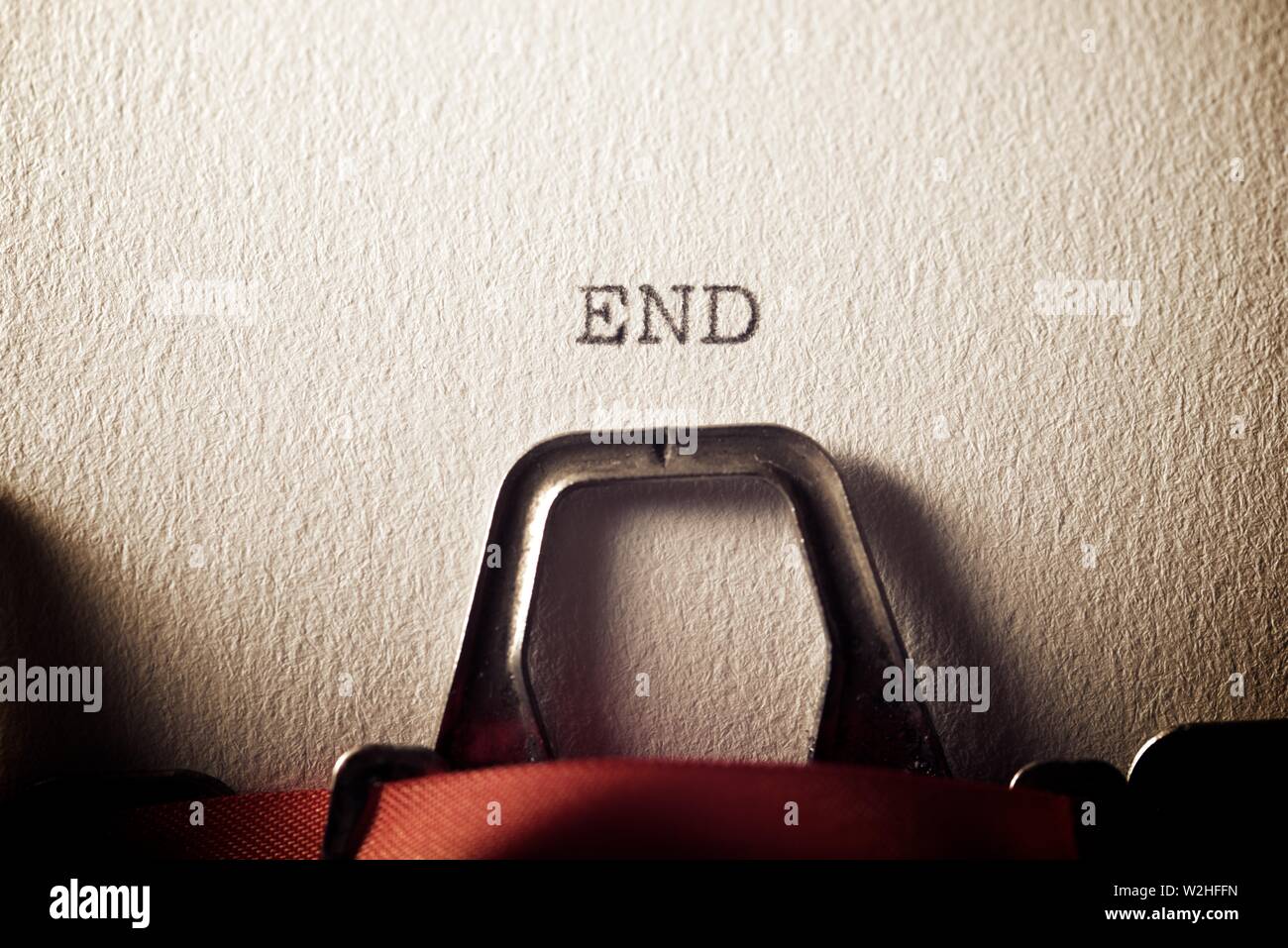 The word, End, written with a typewriter Stock Photo - Alamy
