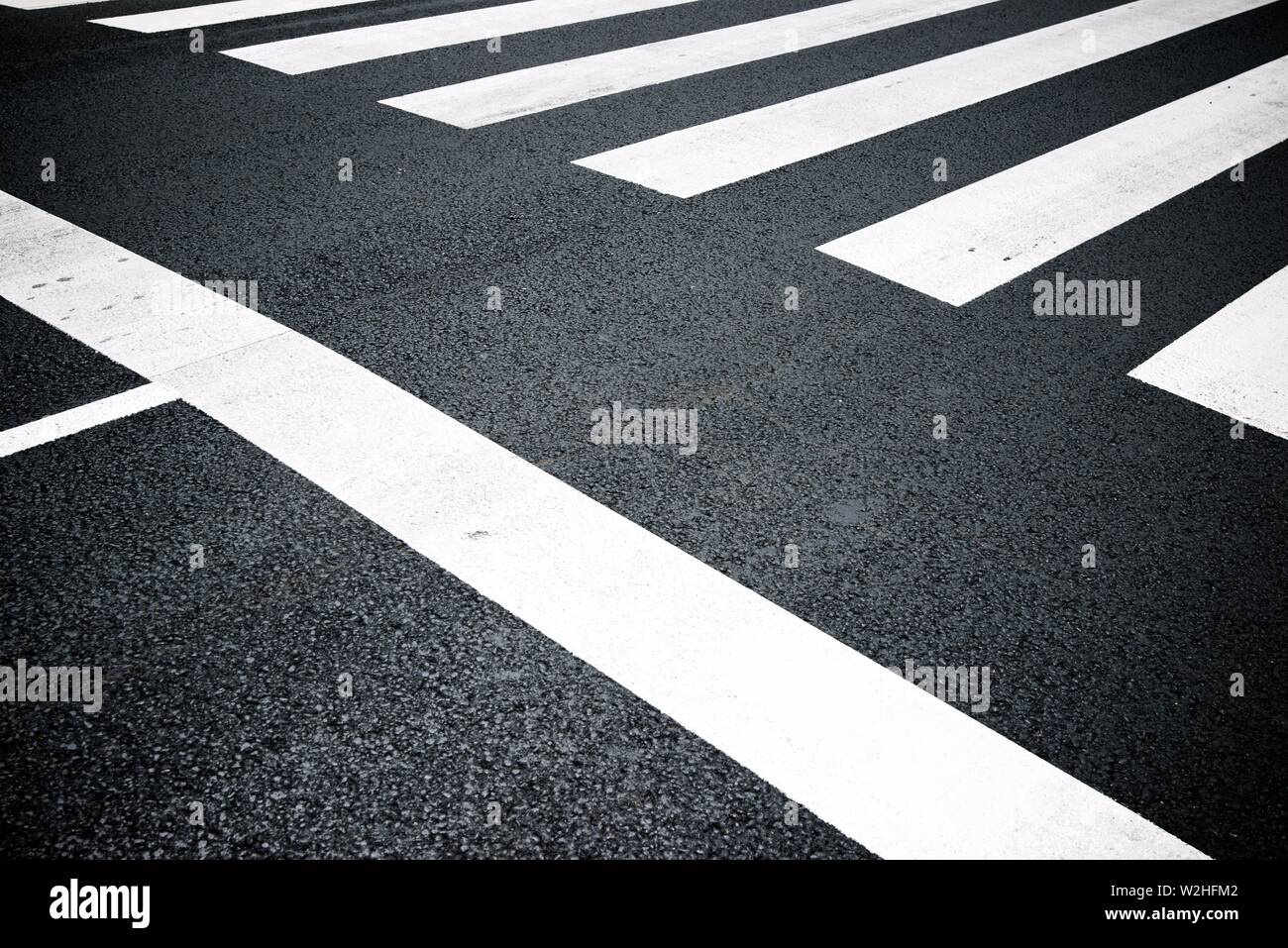 Zebra crossing intersection without hi-res stock photography and images ...