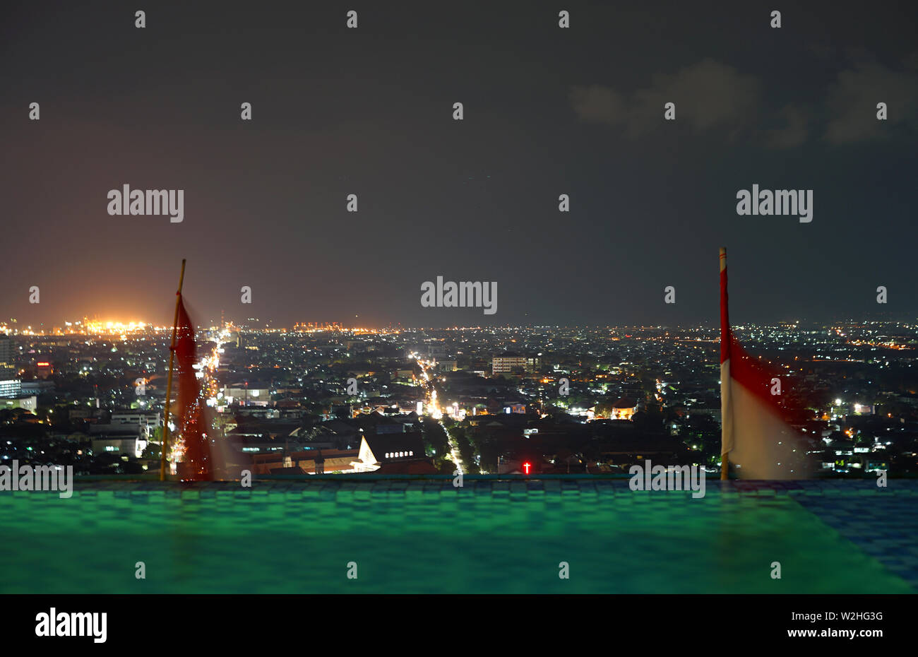 Semarang City at Night, Central Java, Indonesia Stock Photo - Alamy