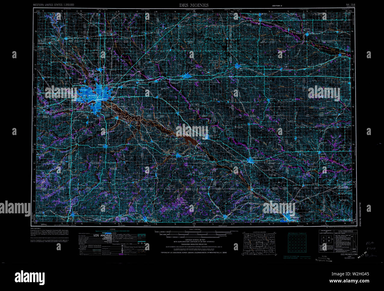 Des moines ia map hi-res stock photography and images - Alamy
