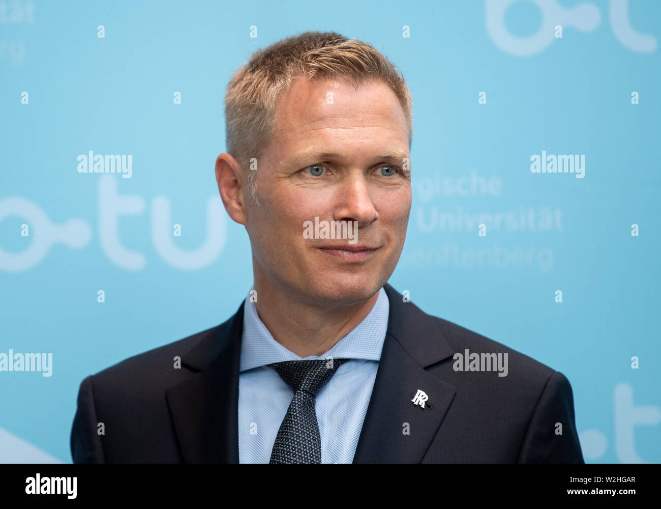 Cottbus, Germany. 08th July, 2019. Dirk Geisinger, CEO of Rolls-Royce ...