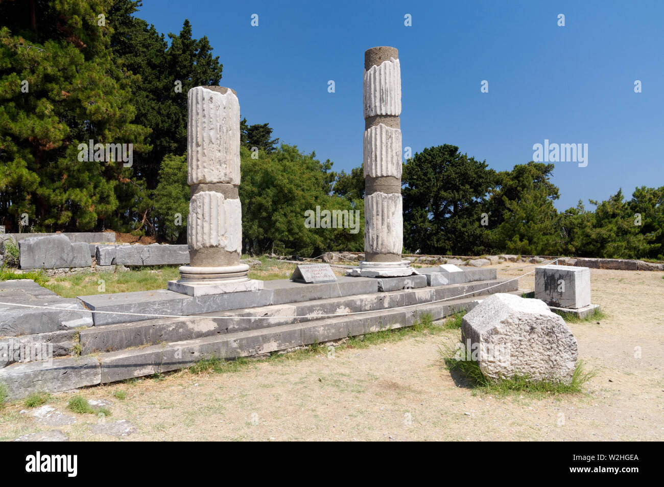 The Doric Temple of Asklepios, The Asklepion, Kos Island, Dodecanese ...