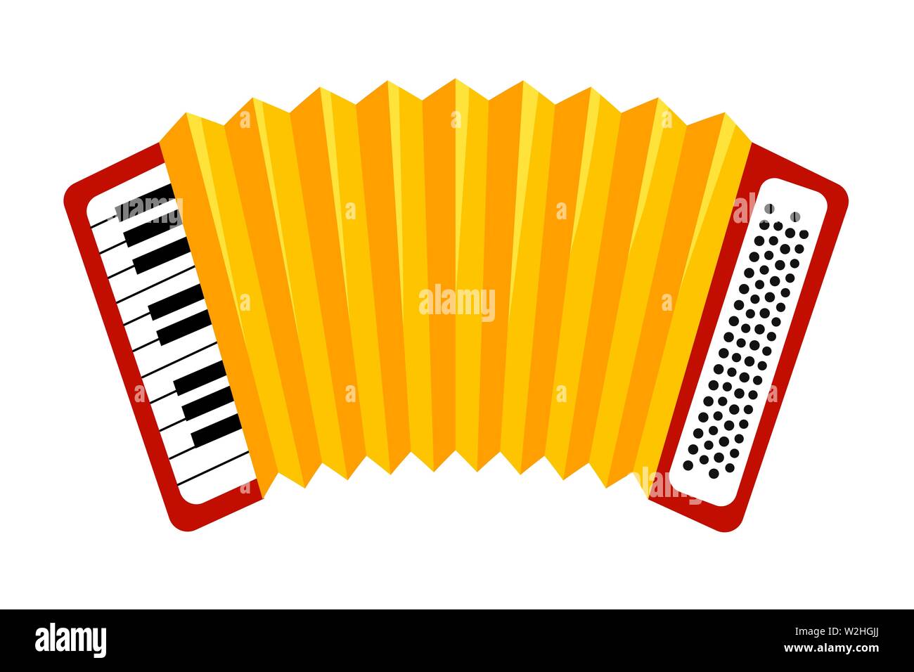 music instrument accordion cartoon vector illustration graphic design ...