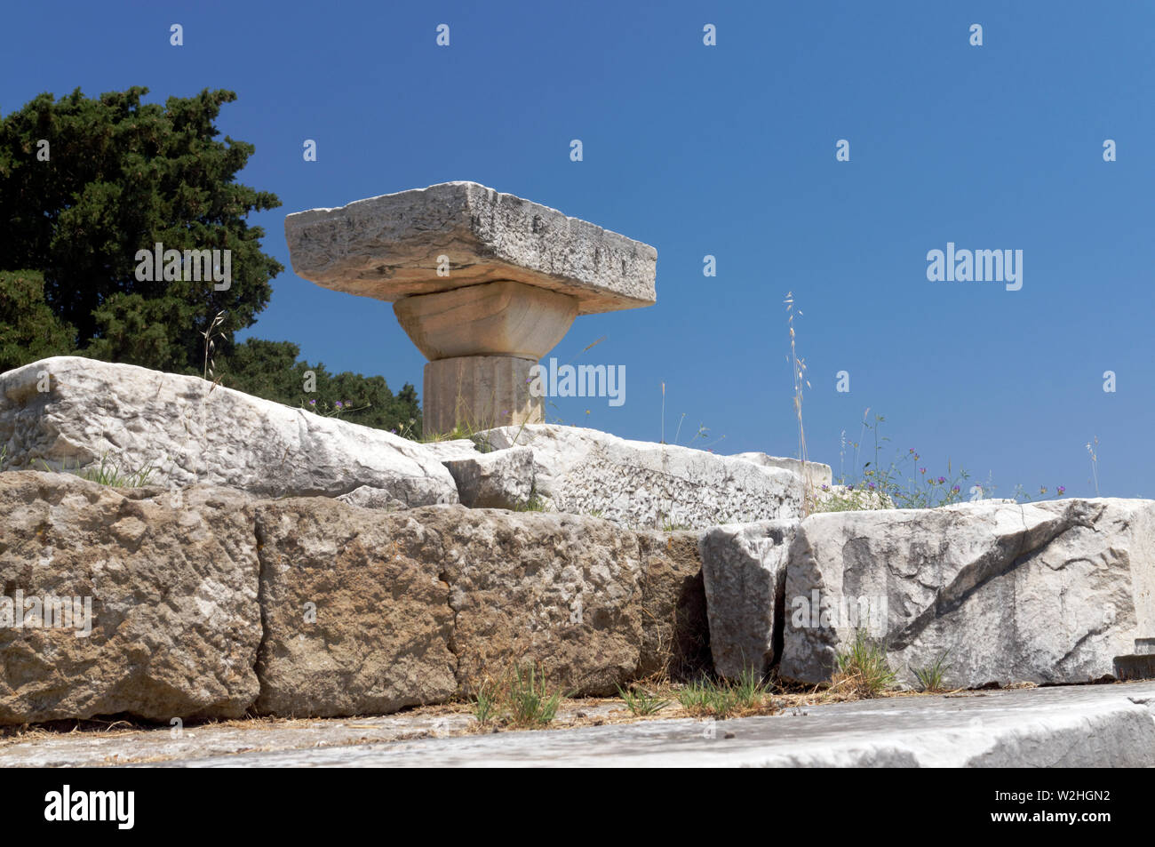 The Doric Temple of Asklepios, The Asklepion, Kos Island, Dodecanese ...
