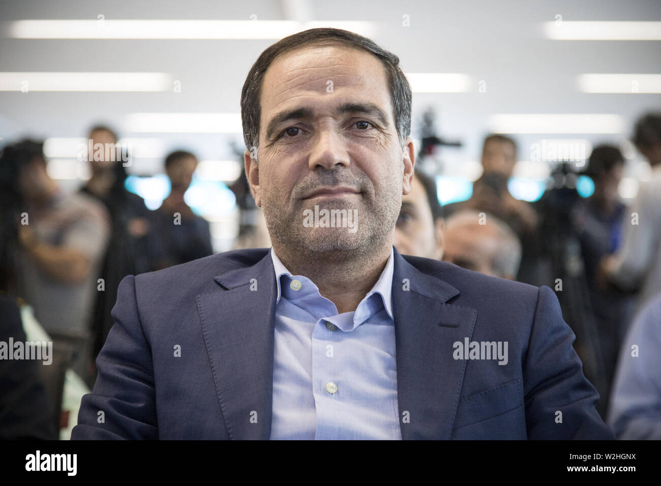 Tehran, Tehran, IRAN. 8th July, 2019. Ali Rostami, the CEO of Imam ...