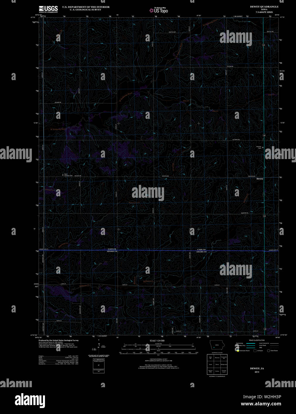 Map of dewey hi-res stock photography and images - Alamy