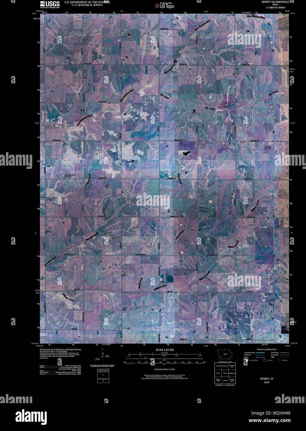 Map of dewey hi-res stock photography and images - Alamy