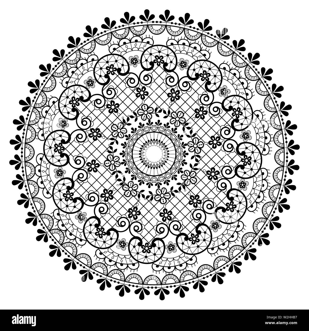White lace in french Black and White Stock Photos & Images - Alamy