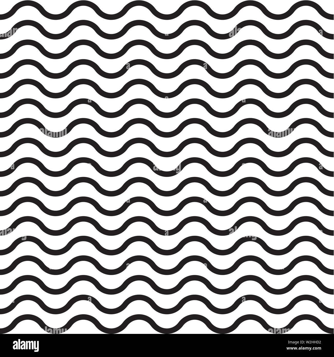 Wavy Lines Pattern Black And White