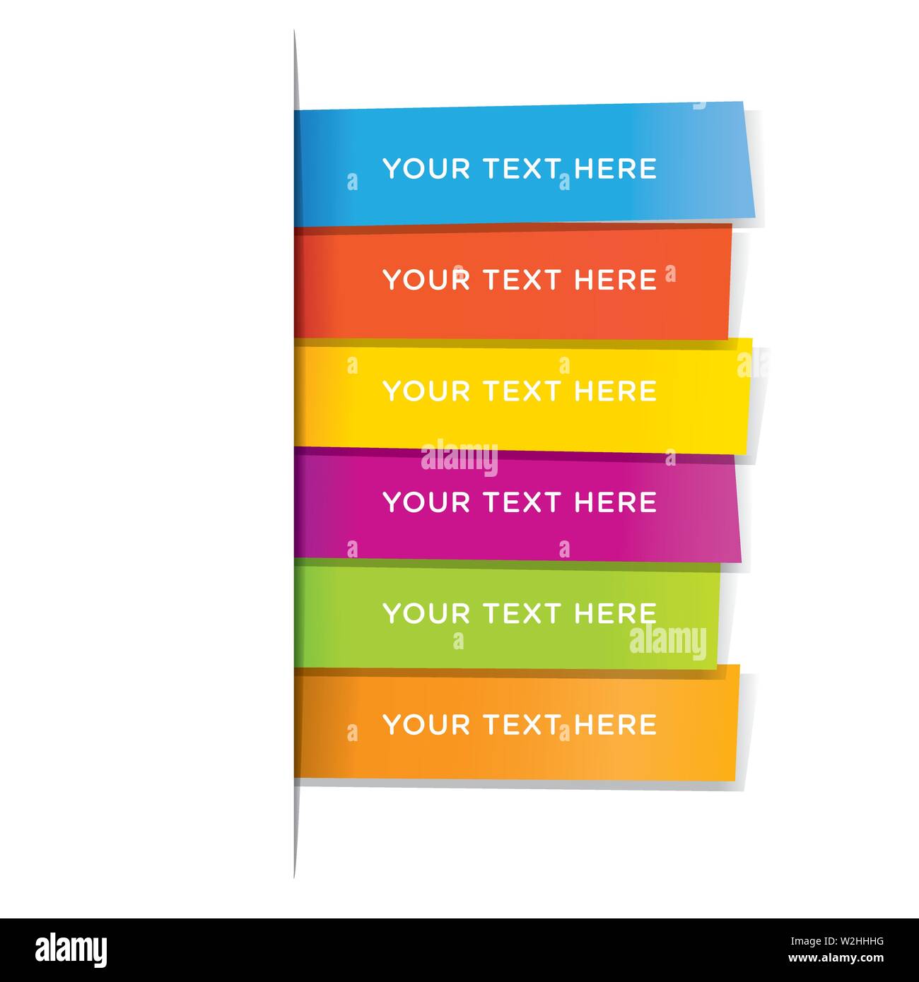 Post note stickers on white background. Colorful label paper sticky ...