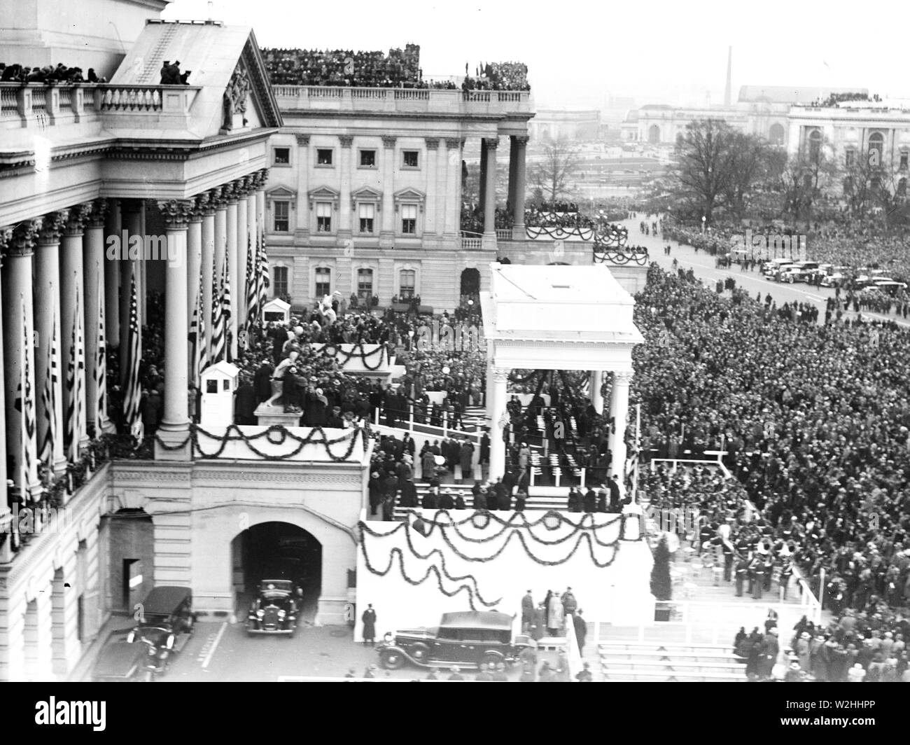 Franklin D. Roosevelt - Inauguration of Franklin D. Roosevelt. Podium ...
