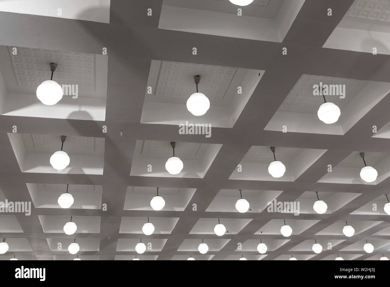 Beautiful ceiling in the Banquet hall. Contemporary interior design ...