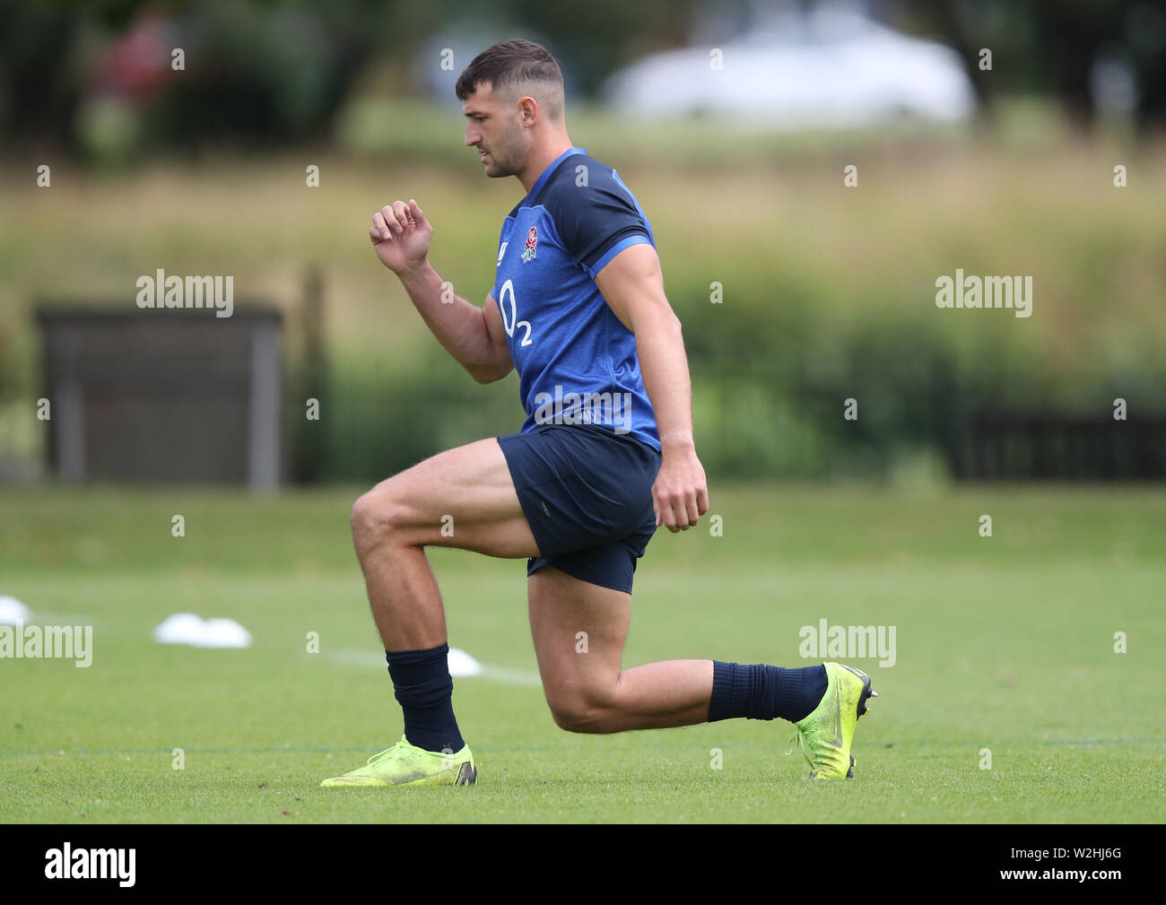 England's Jonny May during the training session at the Lensbury Hotel ...