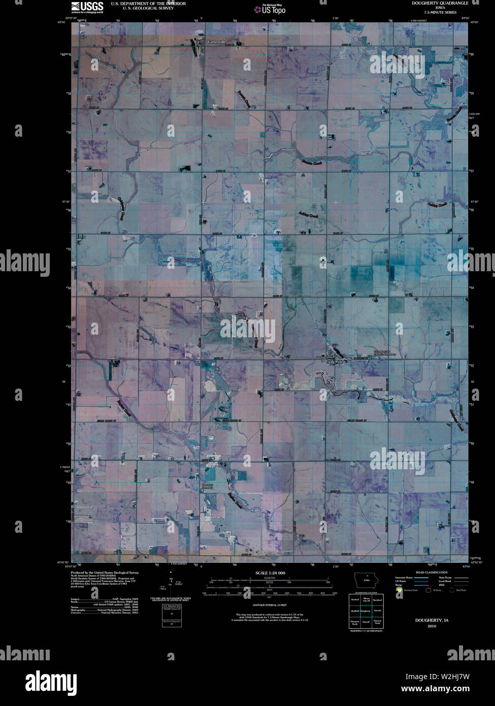 Map of dougherty hi-res stock photography and images - Alamy