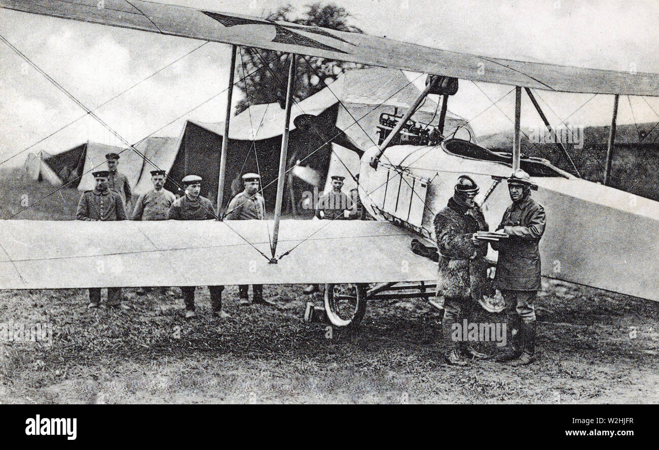 A GERMAN FLYER CONVERSING WITH commanding officer before mounting his ...