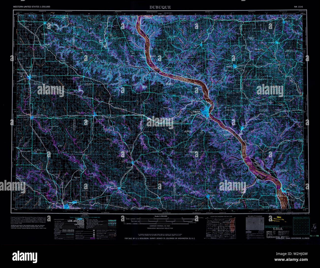 Map of dubuque hi-res stock photography and images - Alamy
