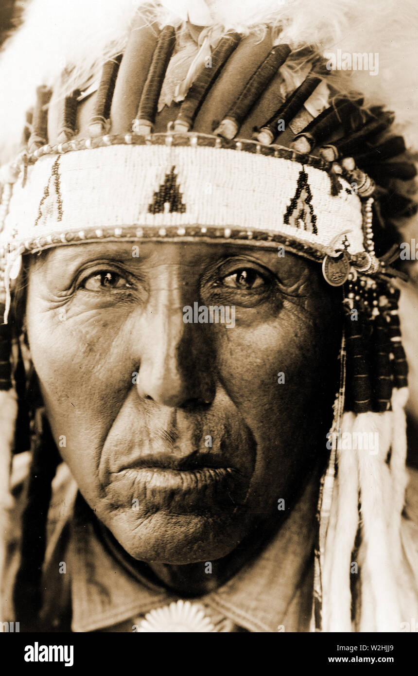 Edward S. Curtis Native American Indians - Red Bird, a Cheyenne man in ...