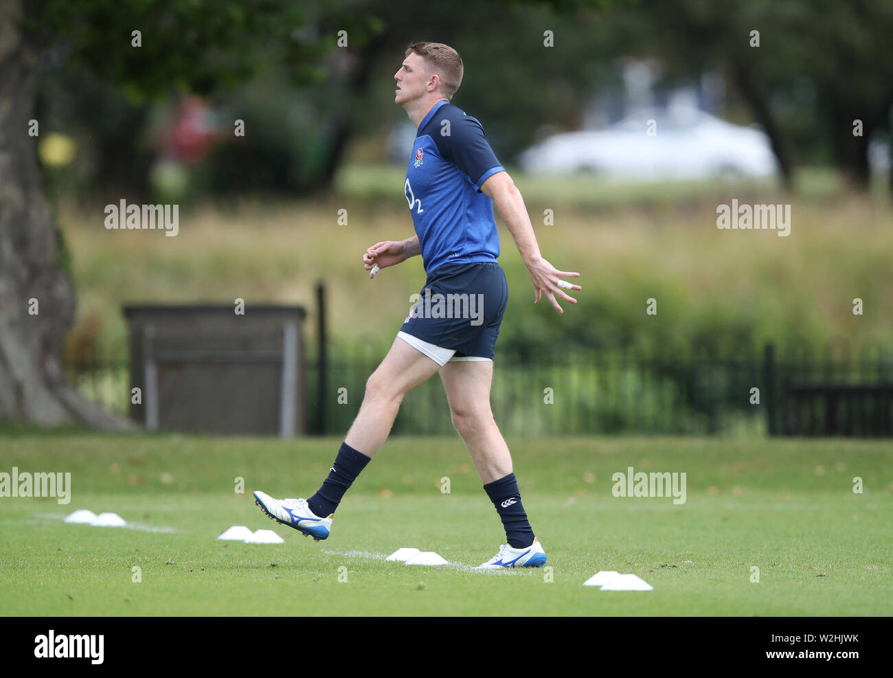England's Ruaridh McConnochie during the training session at the ...