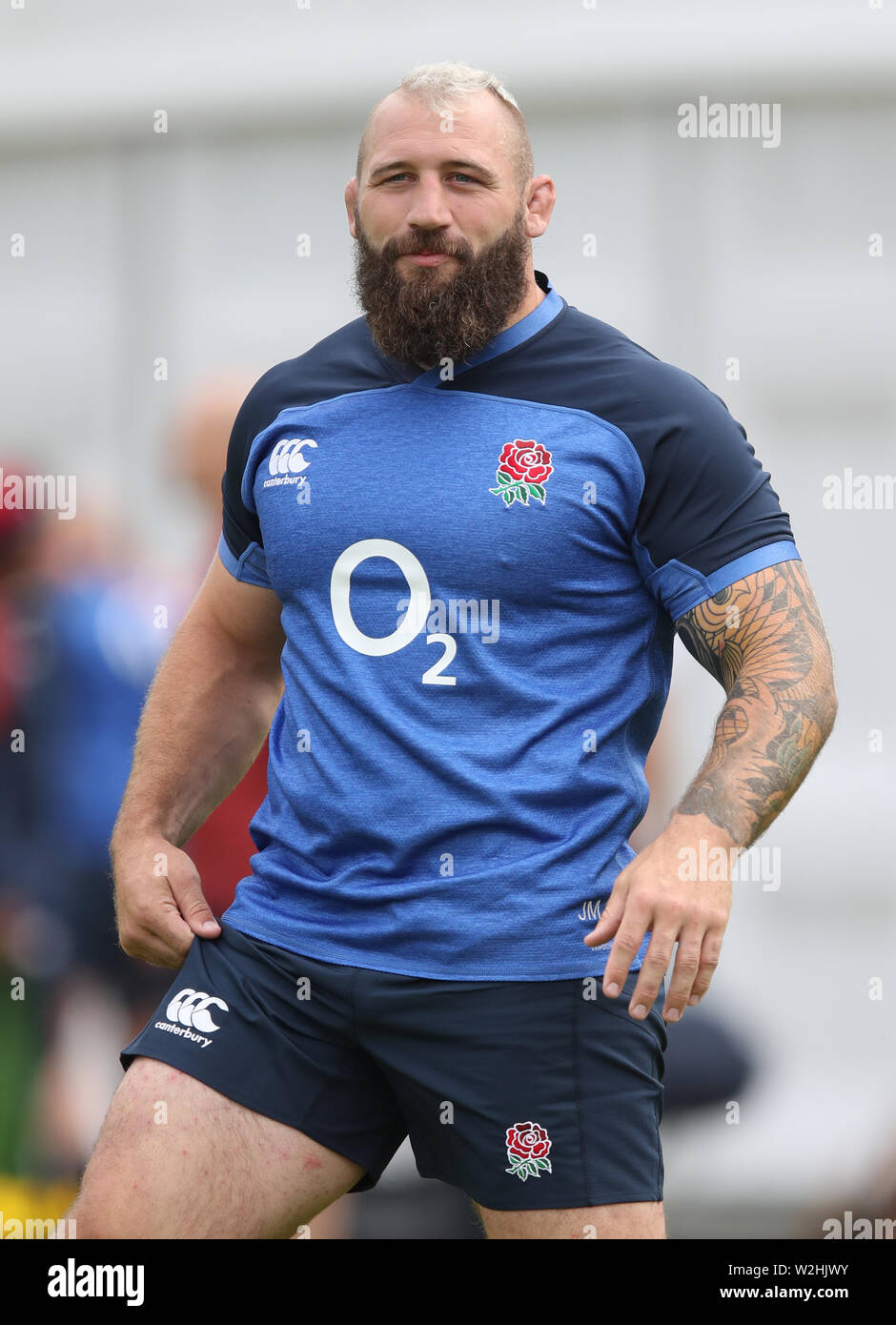 England's Joe Marler during the training session at the Lensbury Hotel ...