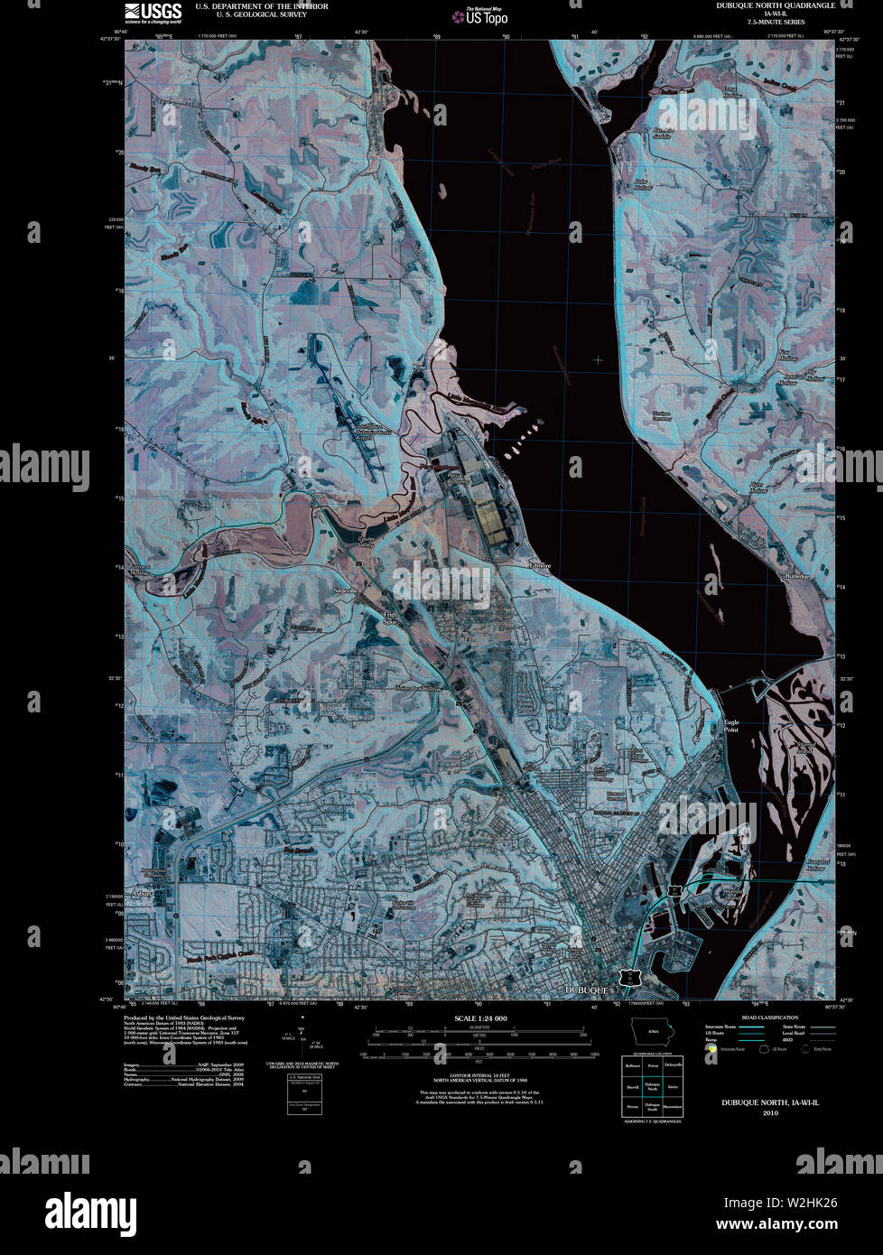 Dubuque iowa map hi-res stock photography and images - Alamy