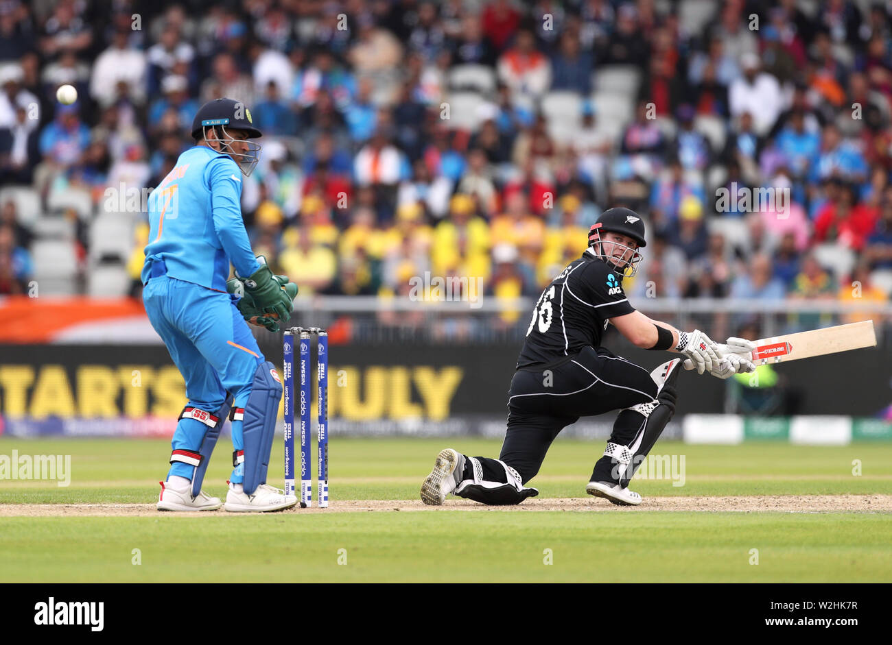 New Zealand's Henry Nicholls in action during the ICC World Cup, Semi ...