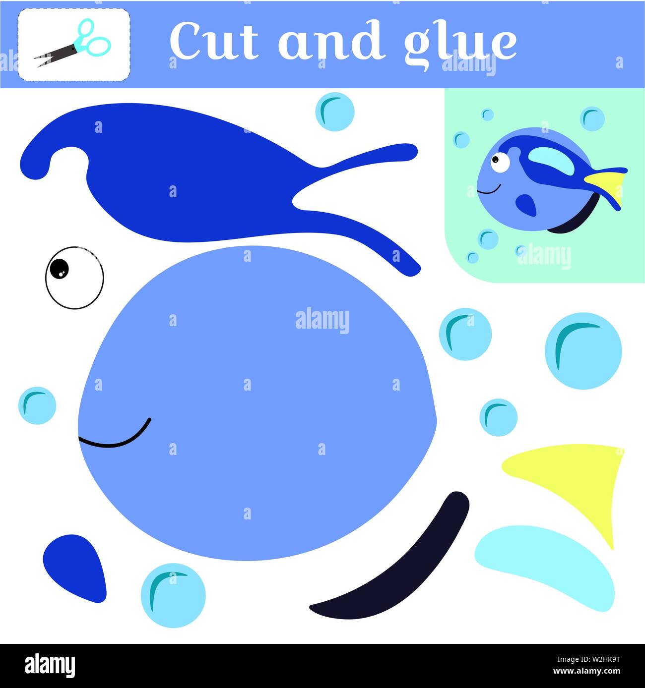 Cut out and glue. Paper stitches game for preschoolers. Puzzle ...
