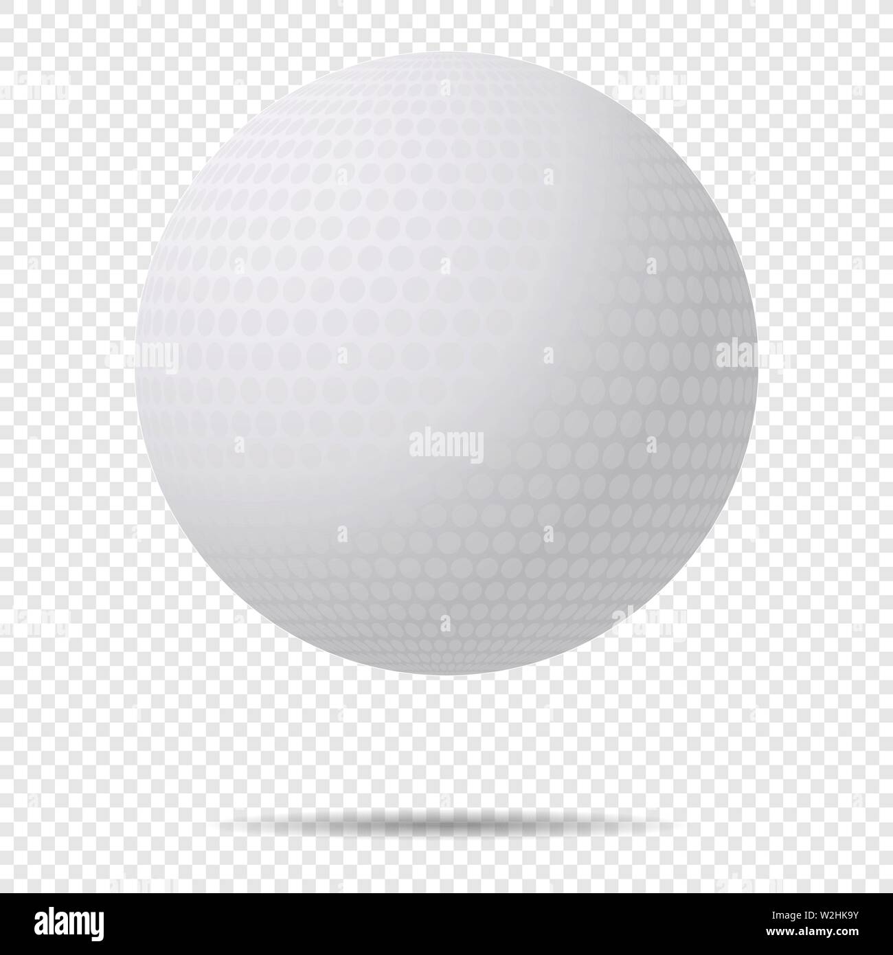 Vector Golf Ball with Shadow With Classic Design Isolated On ...
