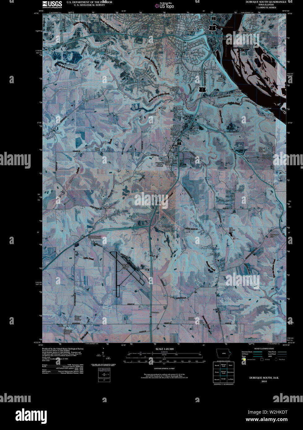 Map of dubuque hi-res stock photography and images - Alamy